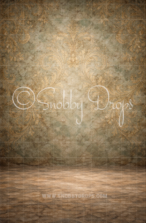Peach Fine Art Fabric Backdrop Sweep by Snobby Drops