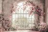 Bay Window with Pink Flowers Fabric Photography Backdrop MY256 by ...
