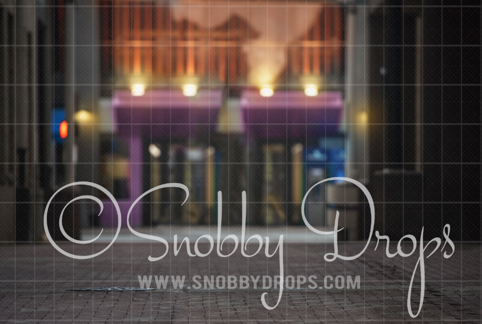 Colorful City Alley Fabric Backdrop by Snobby Drops