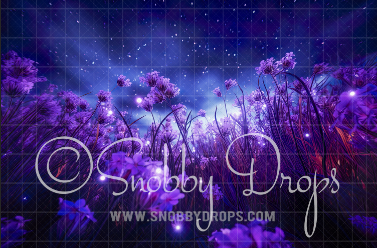 Lavender Flowers Eras Fabric Backdrop by Snobby Drops