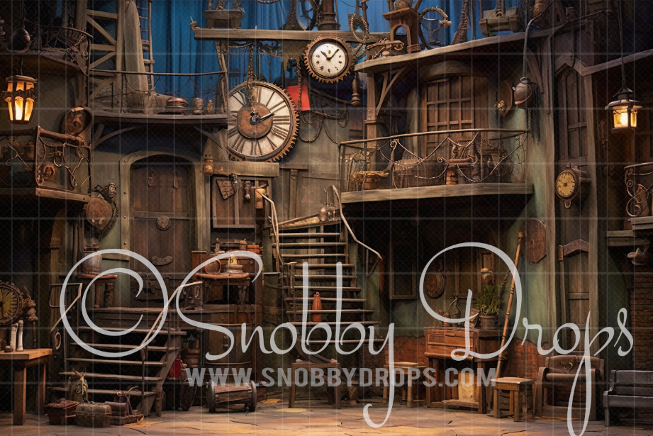 Pinocchio's Home Fabric Backdrop by Snobby Drops