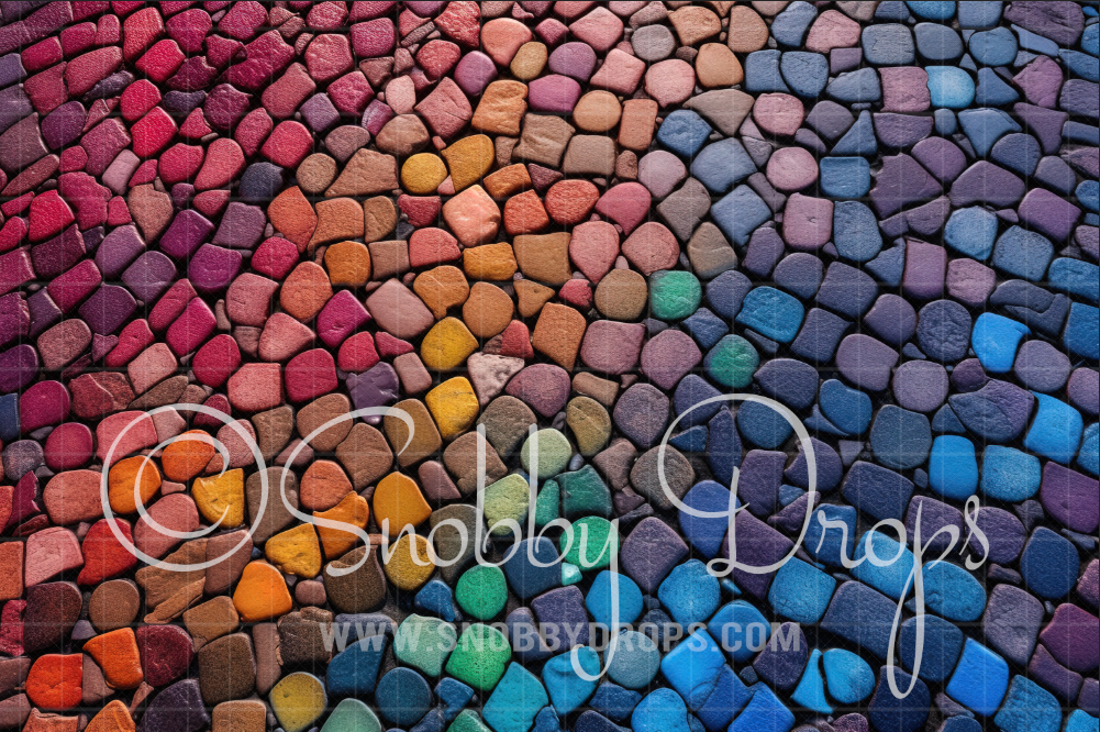 Snobby Drops Rainbow Cobblestone Floor Made in the USA