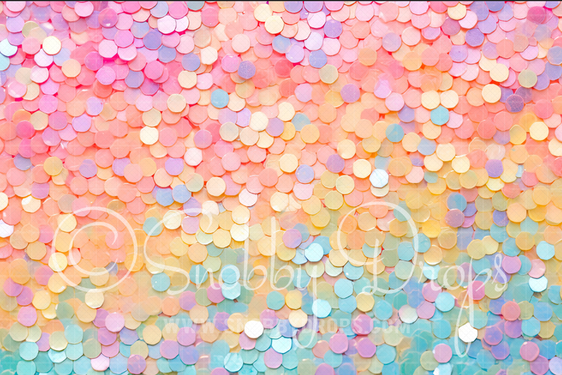 Rainbow Sequins Fabric Backdrop by Snobby Drops