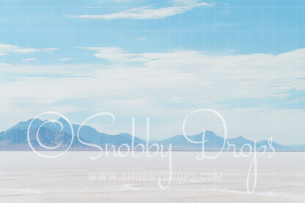 Snobby Drops Salt Flats Fabric Backdrop Made in the USA