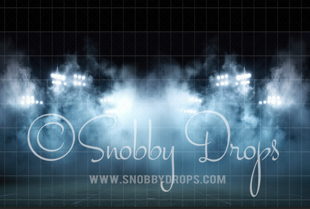 Snobby Drops Smoky Stadium Sports Fabric Backdrop Made in the USA