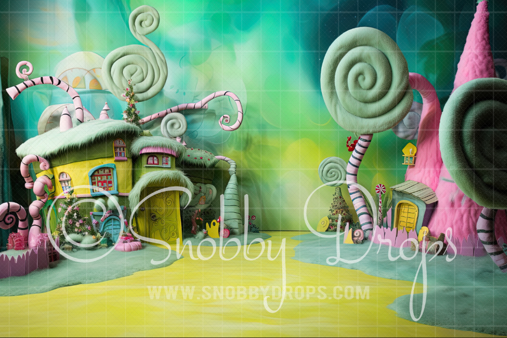 Snobby Drops Whimsyville Wild and Whimsy Fabric Backdrop Made in the