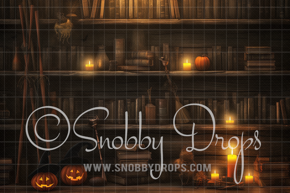 Witchy Shelves Fabric Backdrop by Snobby Drops