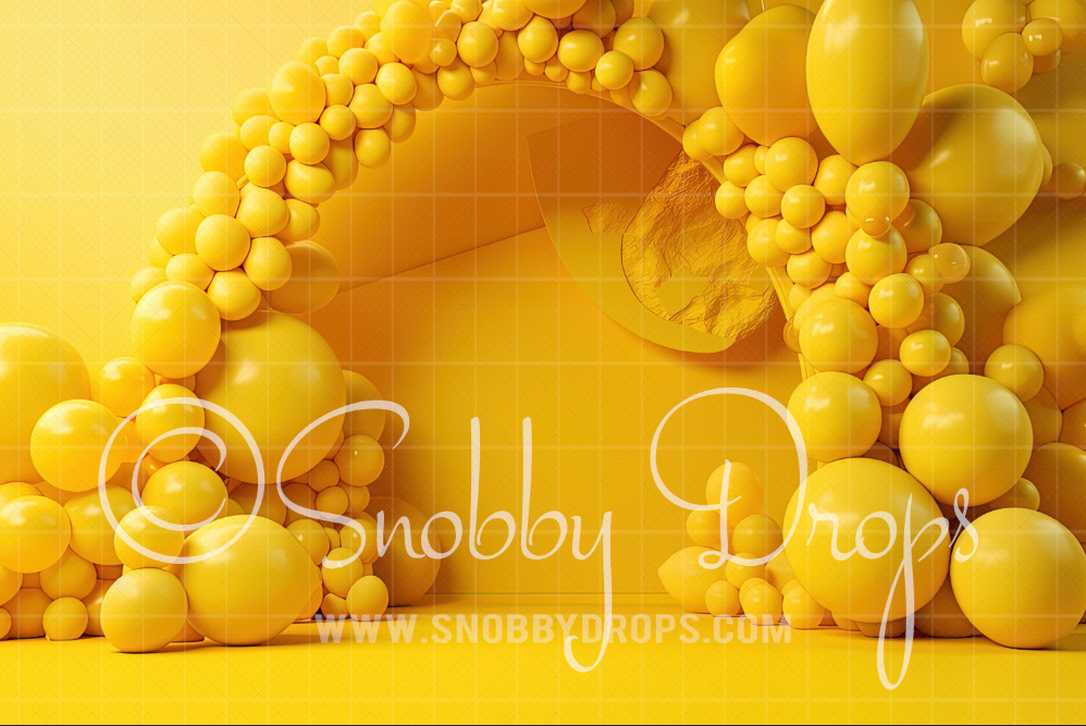 Yellow Balloon Arch Tot Drop by Snobby Drops